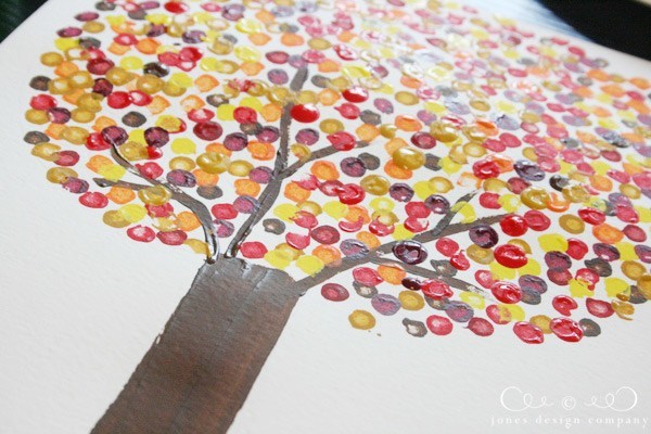 simple craft for kids: autumn dot trees | jones design company