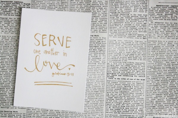 serve one another in love (free printable) | Jones Design Company
